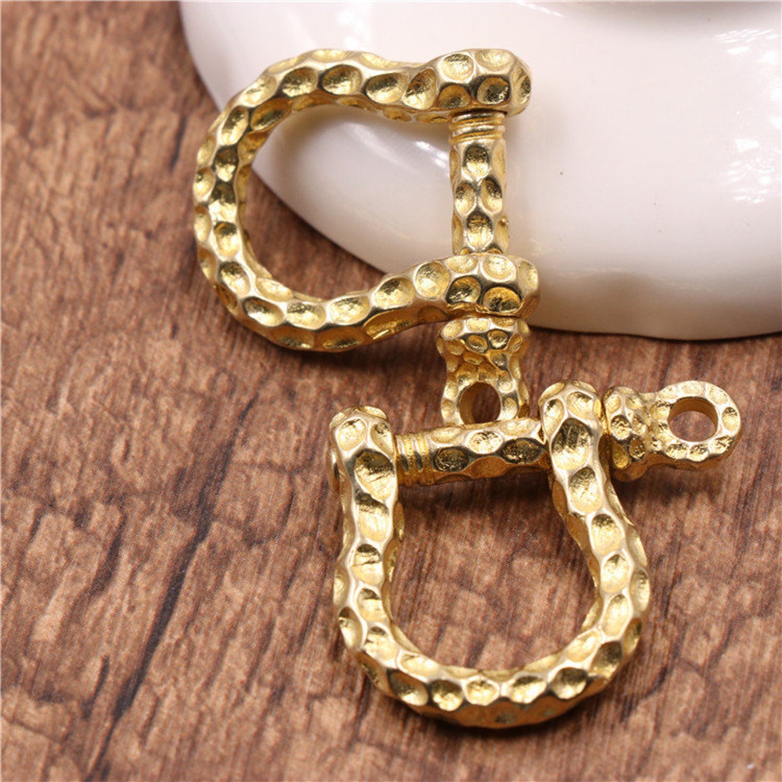 Solid Brass O U Shape Hammered Shackle Buckle 10 30 Mm 7/16 1 | Etsy