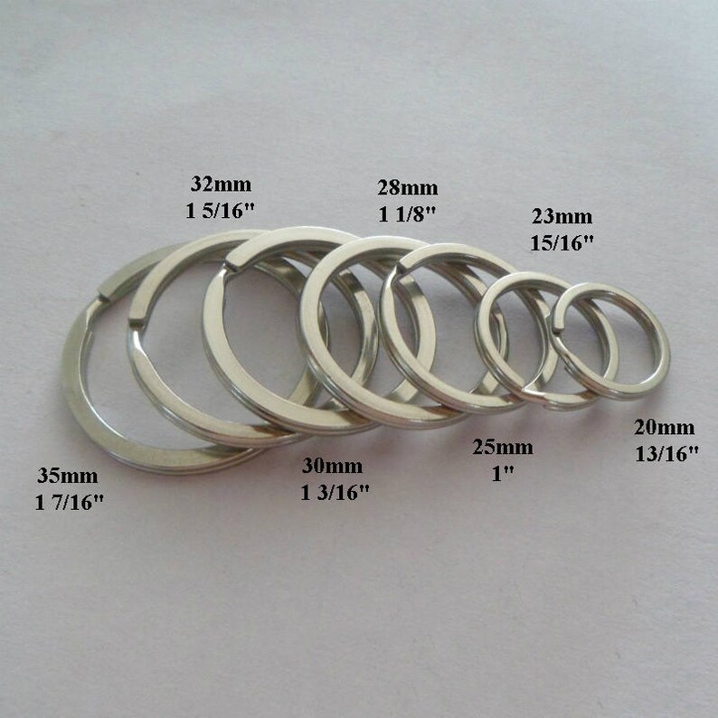 Stainless Steel Ring Key Chain Connector Split Ring Key Fob - Etsy