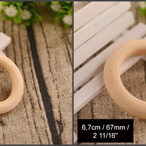 Blank Cutout Round Wood Ring Bangle Loop Hoop Smooth Unfinished Circle ...