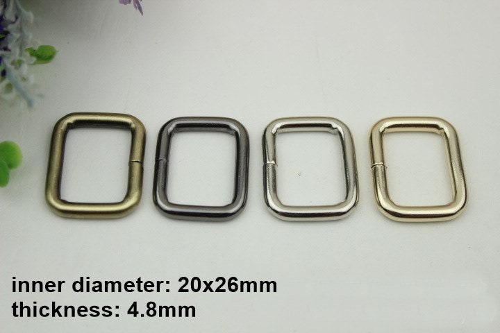 10pcs Strap Sliders Bag Hardware Square Rectangle Single Loop | Etsy