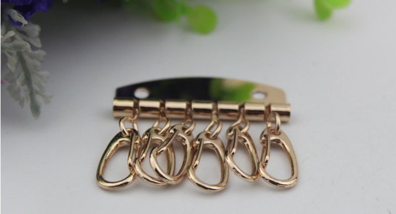 6 Hooks Metal Key Holder Plate 47mm 1 14/16 Pouch Spring | Etsy