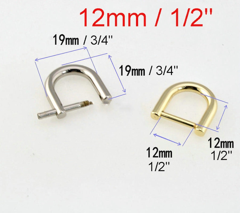 D-ring Screw Buckle Square Rectangular Clasp Thick Zipper - Etsy UK