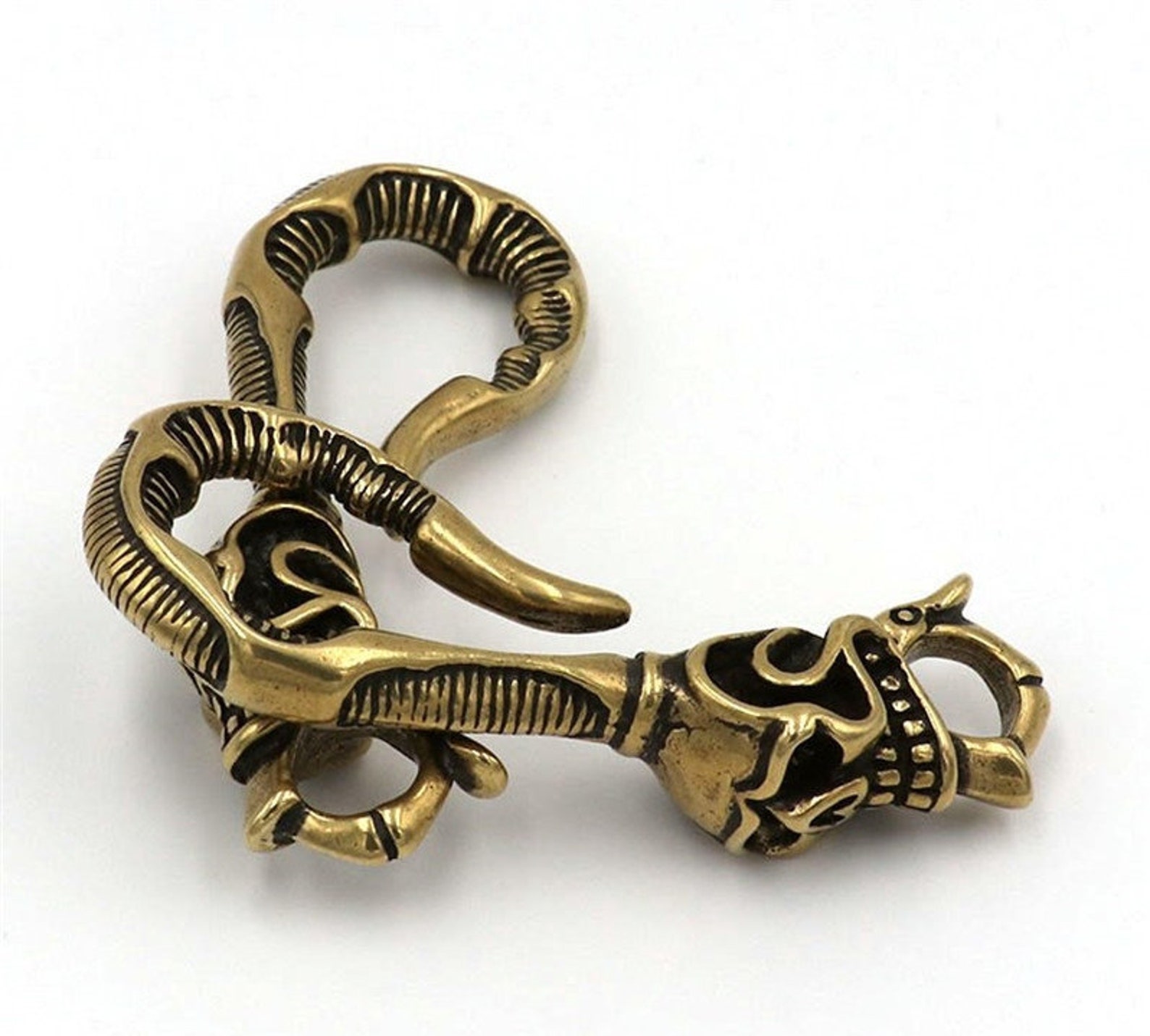 Solid Brass U Shape Hook 68mm 2 11/16 Belt Key Ring | Etsy