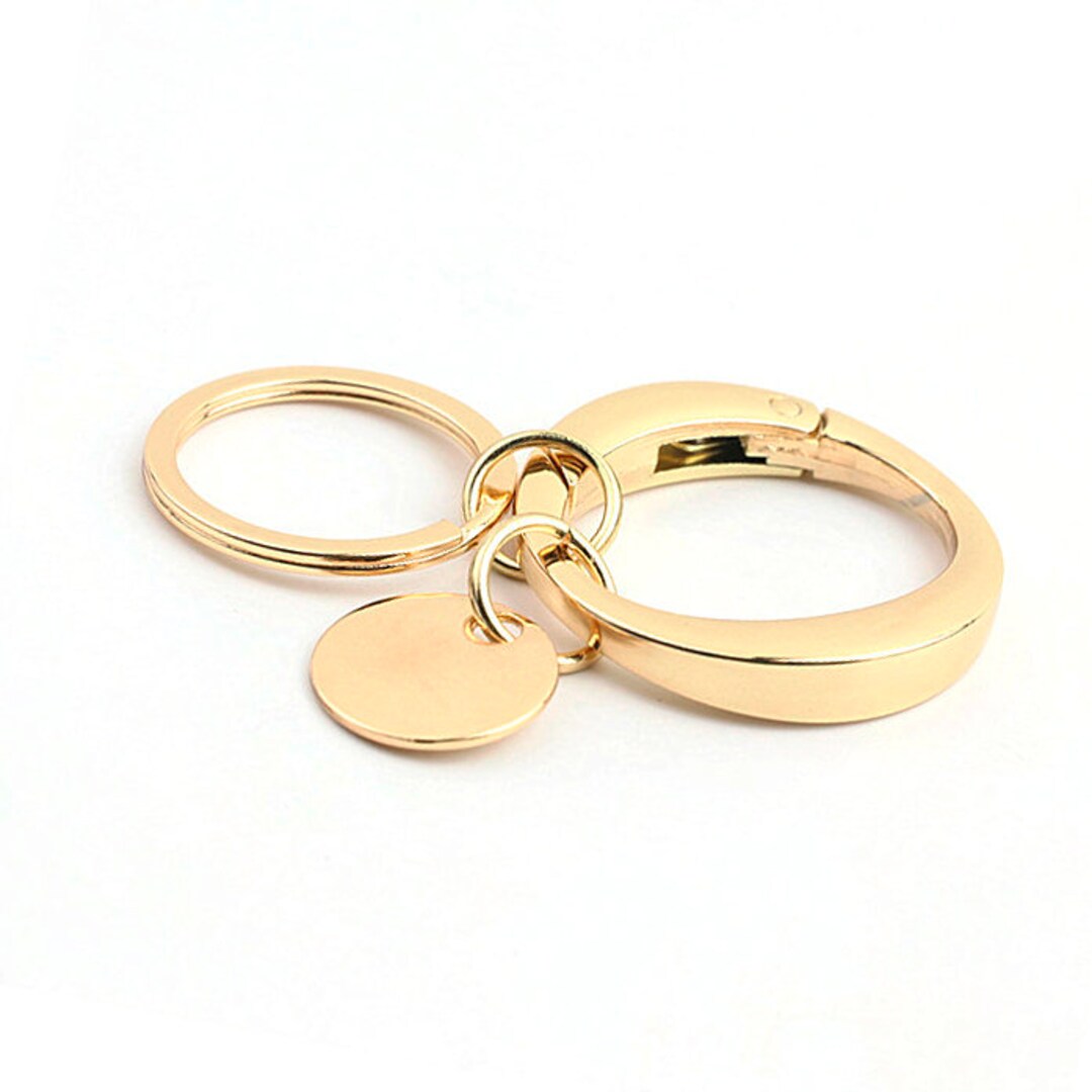 Metal Keychain Hanging Key Holder 33mm Spring Ring Pouch Spring Snap ...