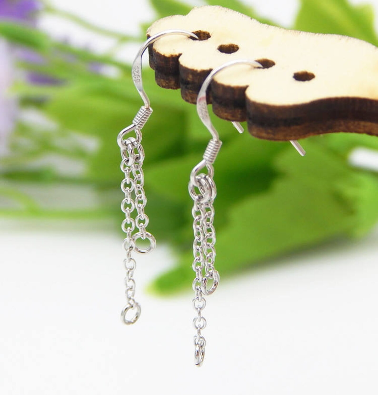 Sterling Silver Cable Extension Chain 2 Loops Tail Extender - Etsy