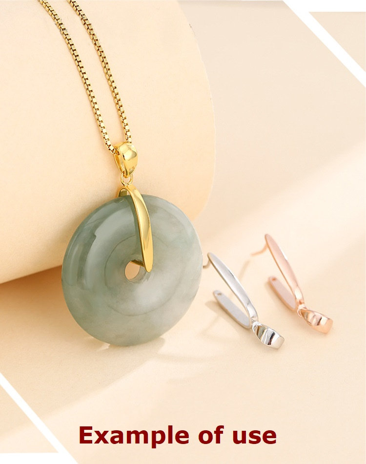 Smooth Donut Bead Pinch Bail Pendant Necklace Setting Sterling - Etsy