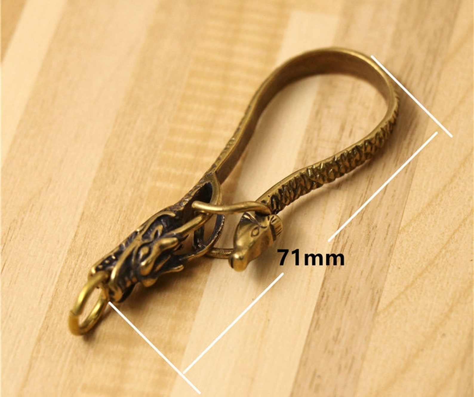 Solid Brass Keychain Keyring 1 3 Inch Coil Fob Decor Connector - Etsy
