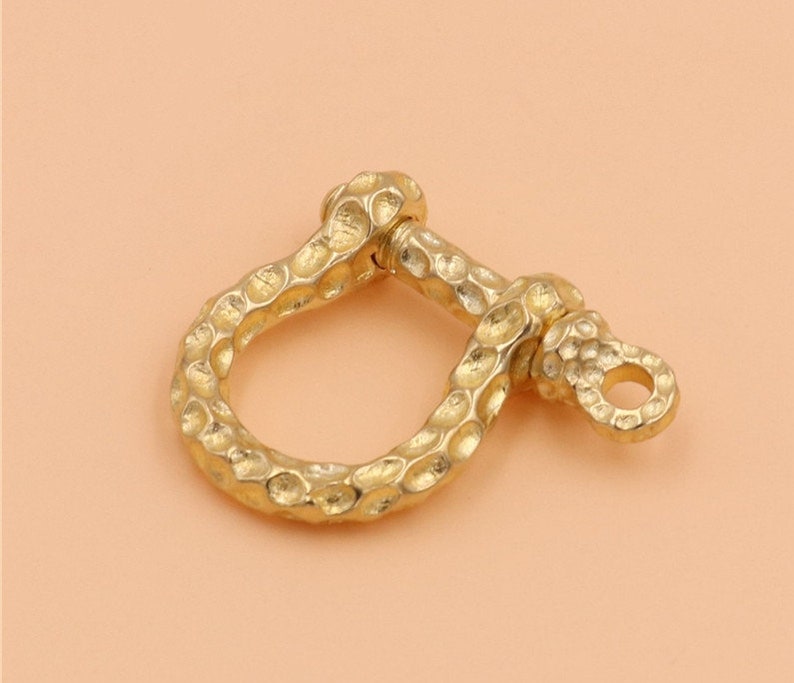 Solid Brass O U Shape Hammered Shackle Buckle 10 30 mm 7/16 1 | Etsy