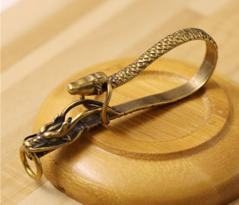 Solid Brass Keychain Keyring 1 3 inch Coil Fob Decor Connector | Etsy