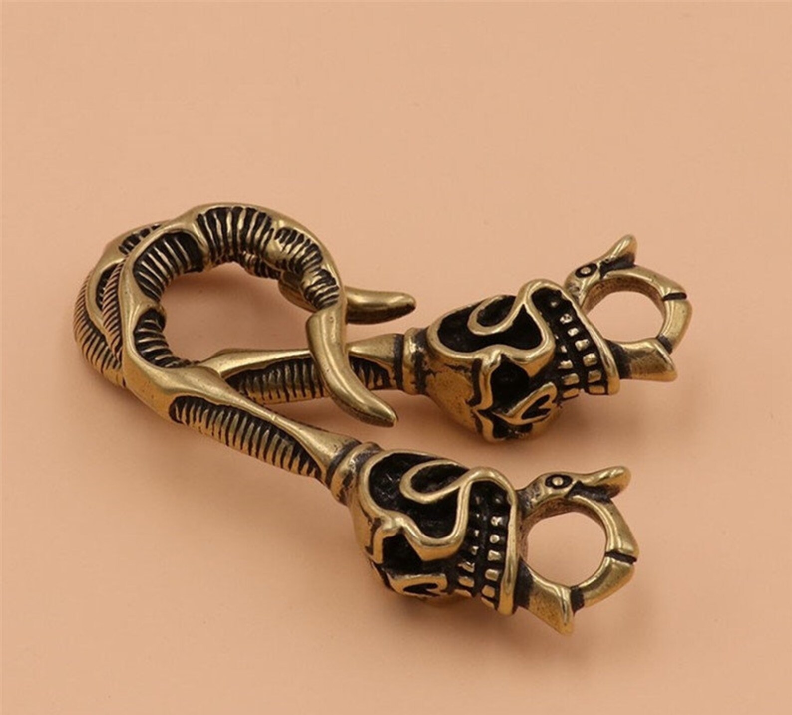 Solid Brass U Shape Hook 68mm 2 11/16 Belt Key Ring - Etsy