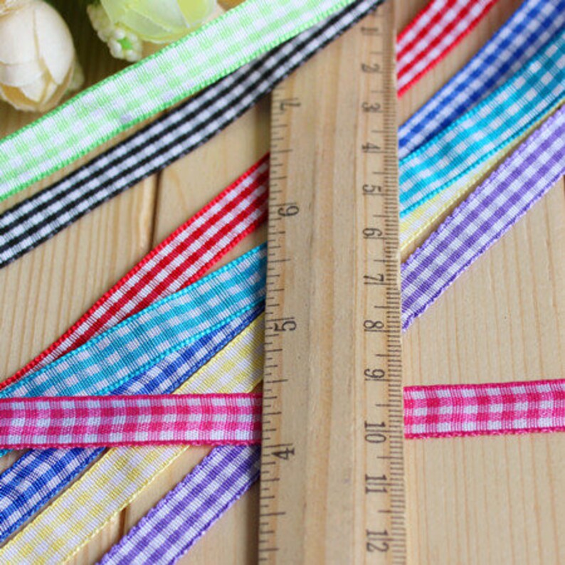 Gingham Plaid Mini Check Ribbon Trim 10mm 3/8 7 Colors - Etsy