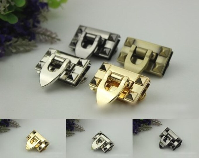 Triangle Twist Turn Lock Bag Hardware Gold Silver Gunmetal - Etsy
