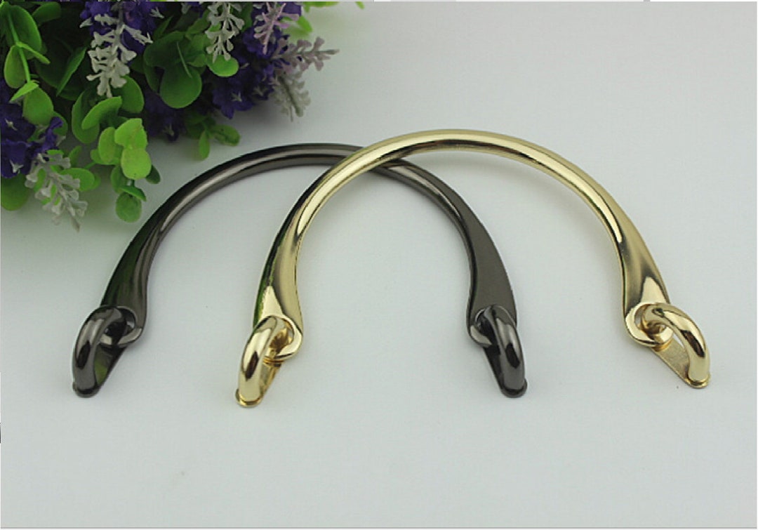 Metal Bag Round Arch Handles Gold Gun Black Purs Straps Strapshandle ...