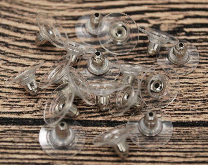 Stainless Steel Bullet Comfort Clutch Earring Backs Earnut Stopper Ear ...