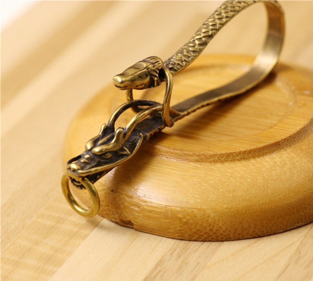 Solid Brass Keychain Keyring 1 3 Inch Coil Fob Decor Connector Holder ...