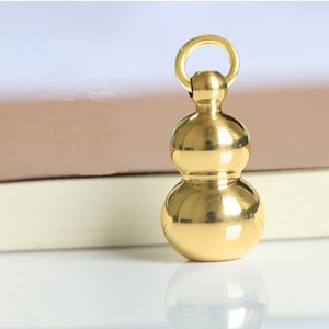 Solid Brass Calabash 29 Mm 1 1/8 Inch Magic Gourd Amulet Blessed for ...