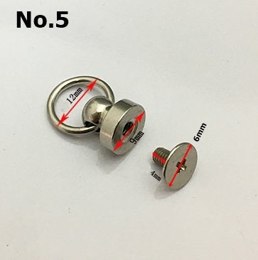 Solid Brass Chain Screw Connector Back Pull Ring Loop Strap - Etsy ...