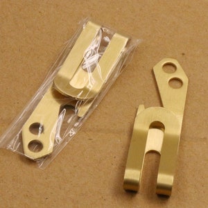 Raw Solid Brass Money Clip 3" Vintage Decor Connector Holder DIY Copper ...