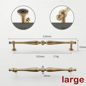 Aged Solid Brass Drawer Pull Handle Bronze Color 5 6 9 Inches 126 162 220 Mm Kitchen Cabinet ...