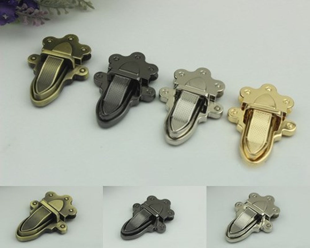 Metal Tongue Purse Lock Clasp Clutch Latch Thumb Lock 32 33 38 Mm Gold ...
