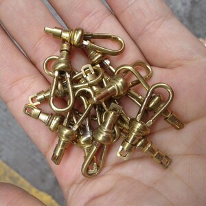 Solid Brass Pocket Watch Swivel Clip Chain Snap Hook 24 28 Mm 1 1 1/8 ...