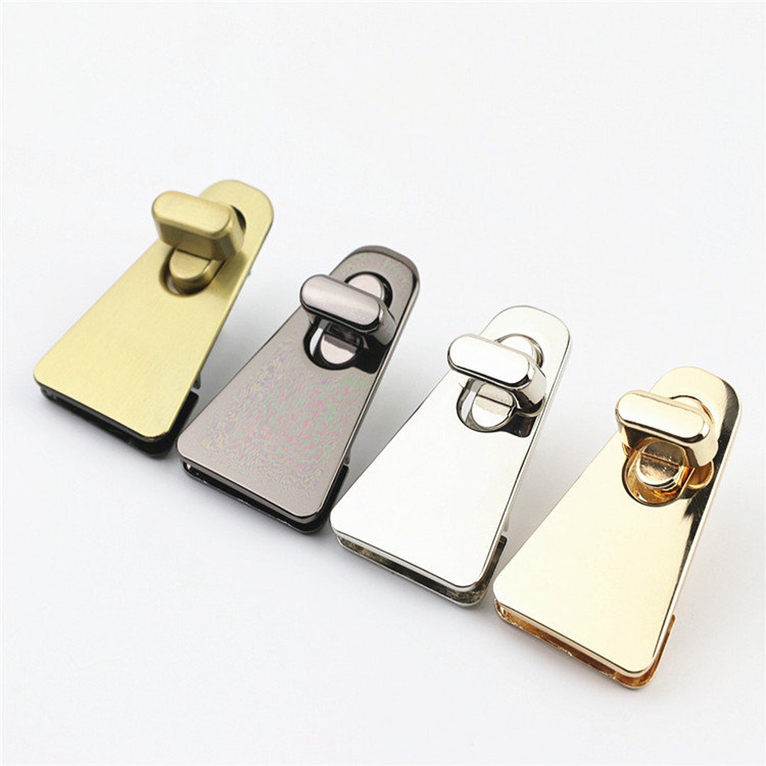 Triangle Turn Twist Lock Bag Hardware Gold Silver Bronze Black 1/10 Pcs ...