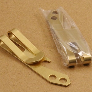 Raw Solid Brass Money Clip 3" Vintage Decor Connector Holder DIY Copper ...