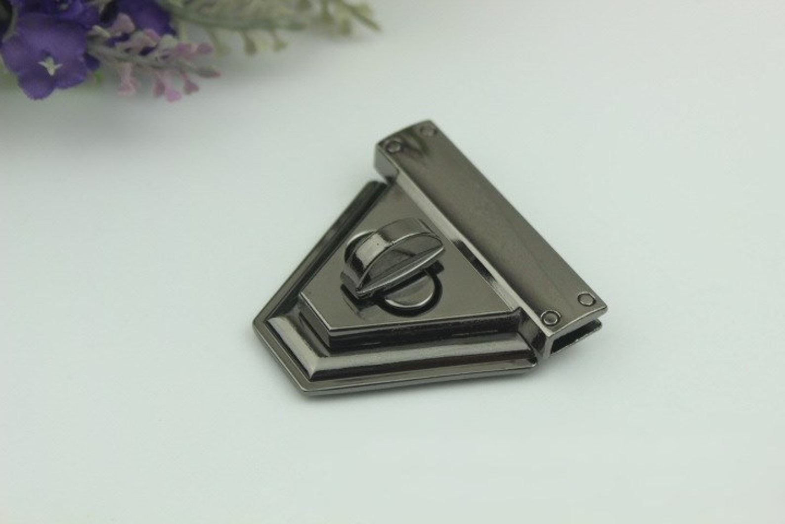 Triangle Twist Turn Lock Bag Hardware Gold Silver Gunmetal - Etsy