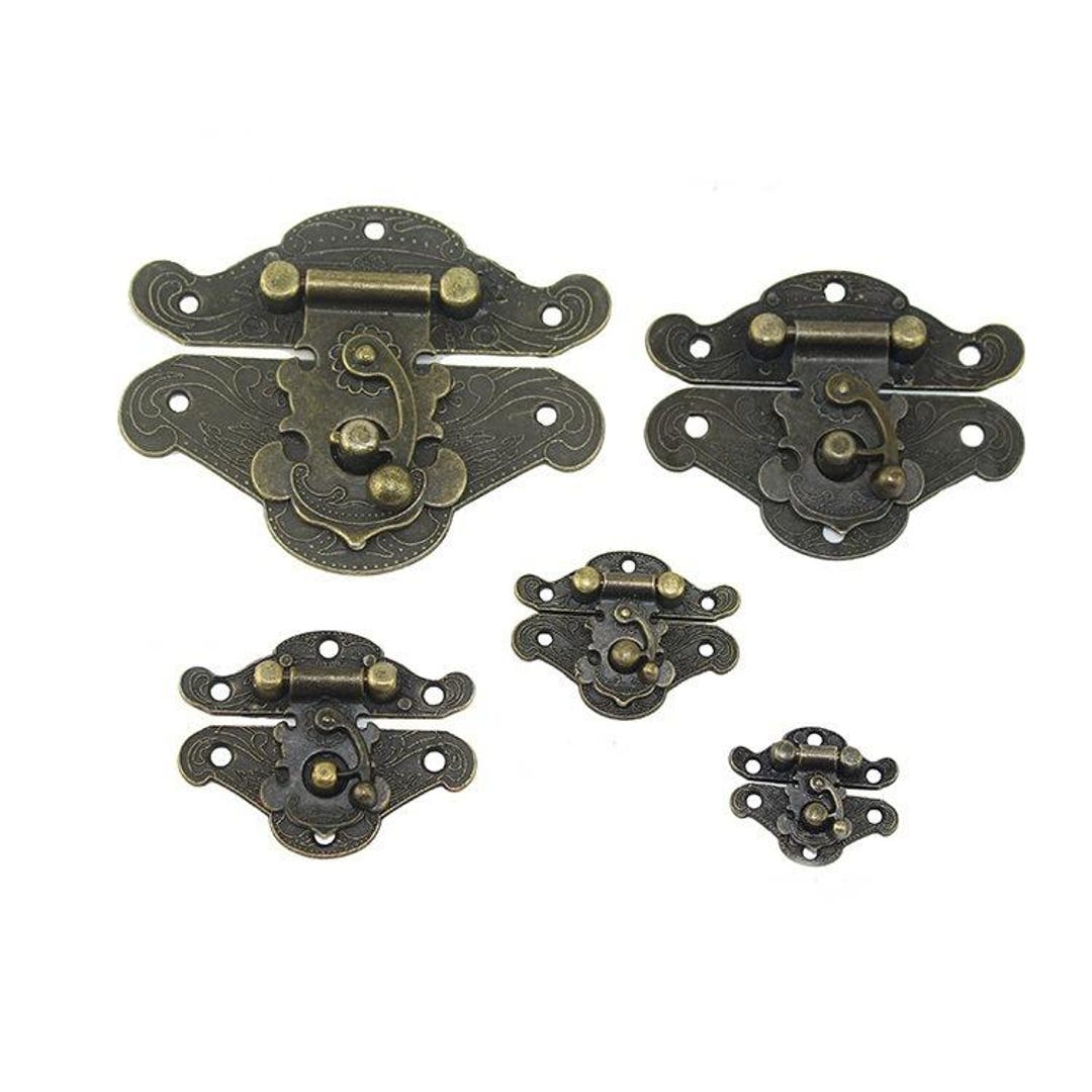 Chinese Latch Lock Ancient Vintage Style Bronze Tone Furniture ...