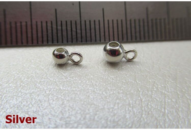 Sterling Silver Bails Spacer Beads With Loop 3 4 5mm Beads - Etsy