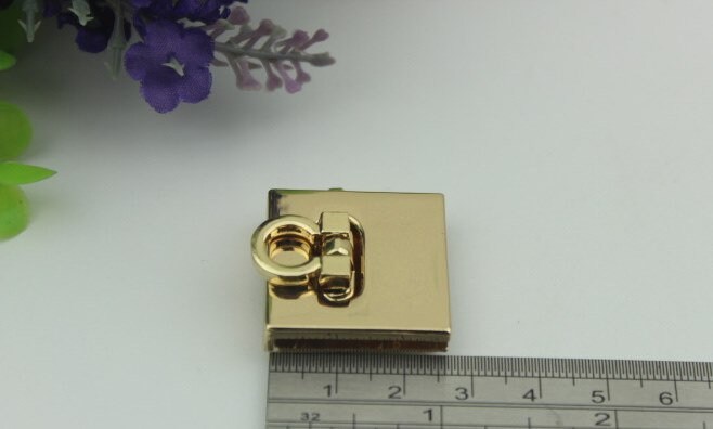 Square Rectangle Twist Turn Lock Bag Hardware Gold Silver - Etsy