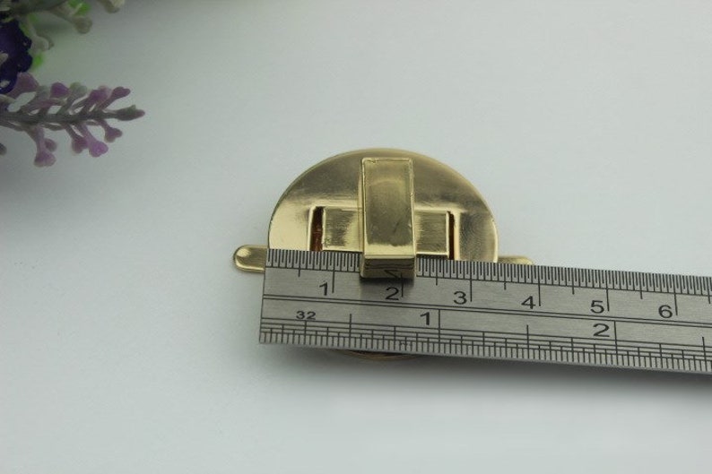 Round Square Twist Turn Lock Bag Hardware Gold Silver Gunmetal - Etsy