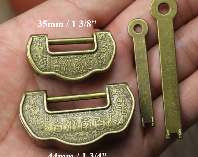 Chinese Lock Padlock Key Protector Furniture Decorative Jewelry Box ...