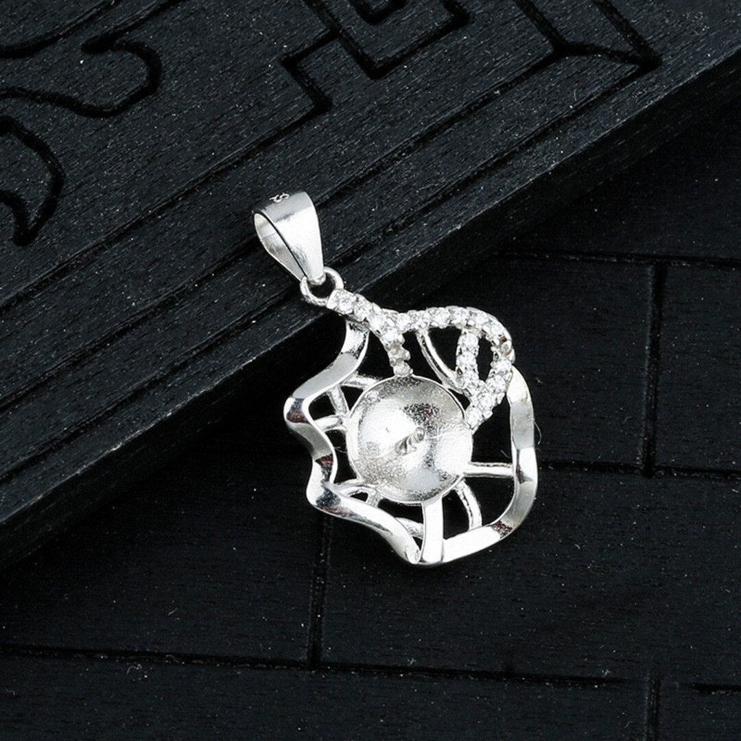 Crystals Flower Cup Pin Base Pendant Setting Base Sterling - Etsy