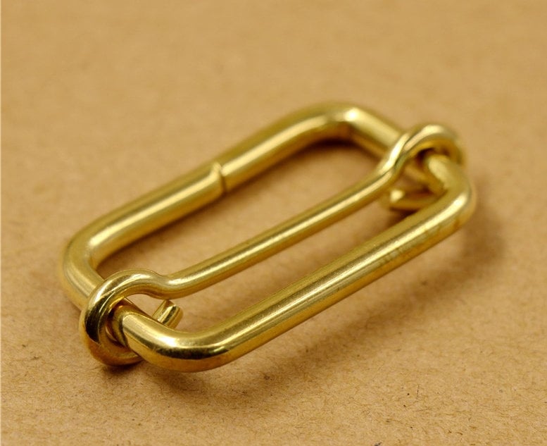 Solid Brass Adjustable Ring Slider Buckle Triglide Adjuster | Etsy