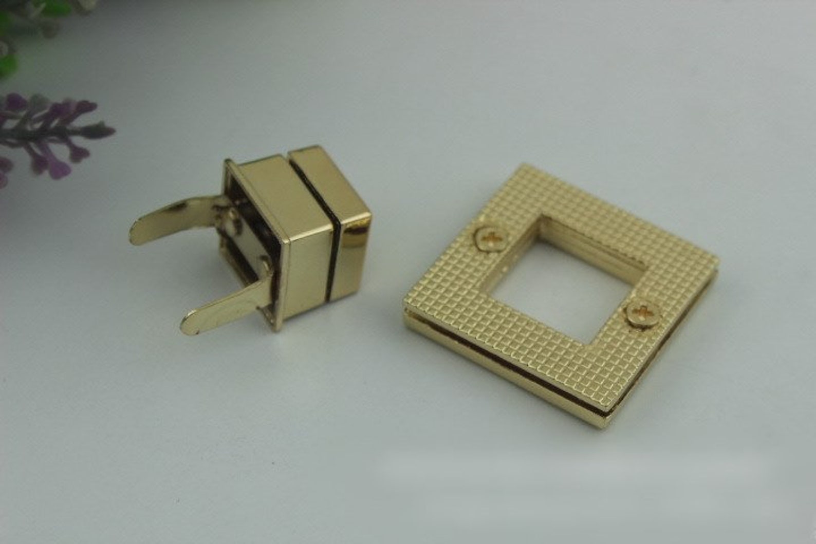 Round Square Twist Turn Lock Bag Hardware Gold Silver Gunmetal - Etsy