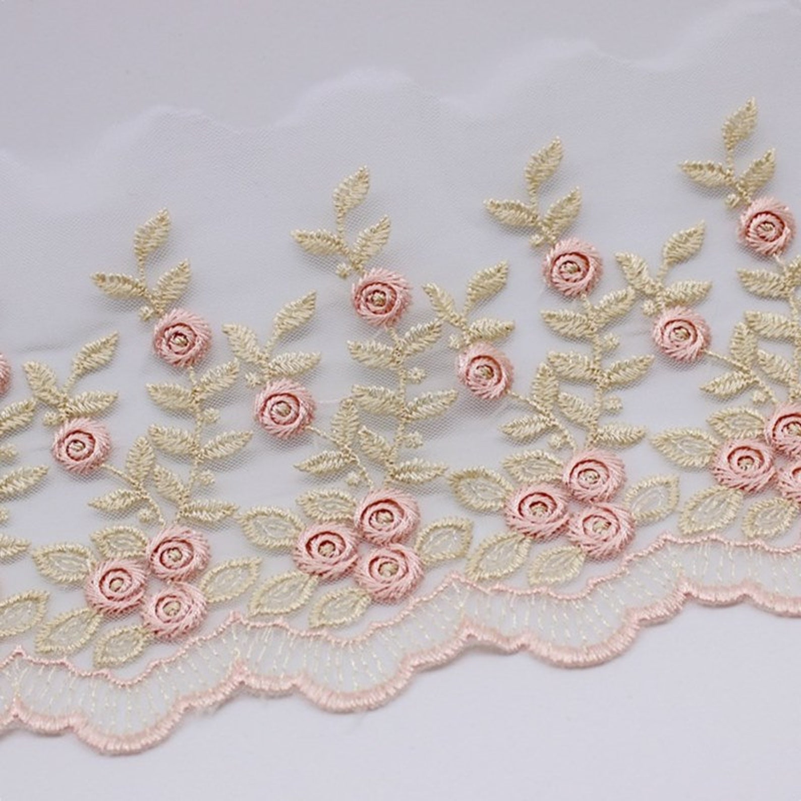 Embroidery Tulle Lace 10cm 4 Net Mesh Jacquard Ribbon - Etsy