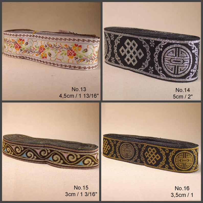 Vintage Chinese Jacquard Ribbon Braid Trim Embroidery Sold by | Etsy