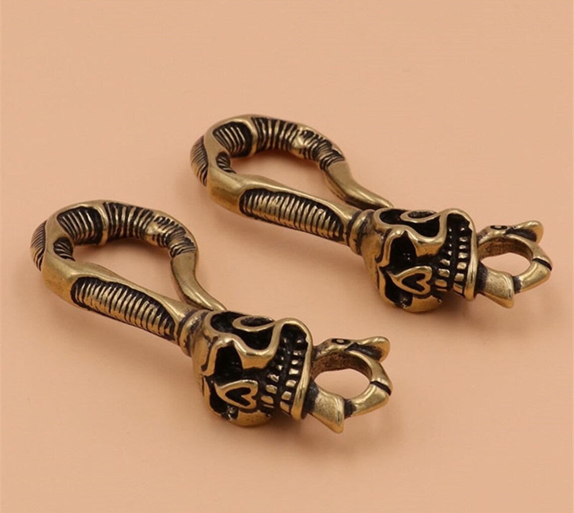 Solid Brass U Shape Hook 68mm 2 11/16 Belt Key Ring | Etsy