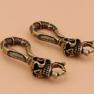 Solid Brass U Shape Hook 68mm 2 11/16" Belt Key Ring Wallet Fob ...