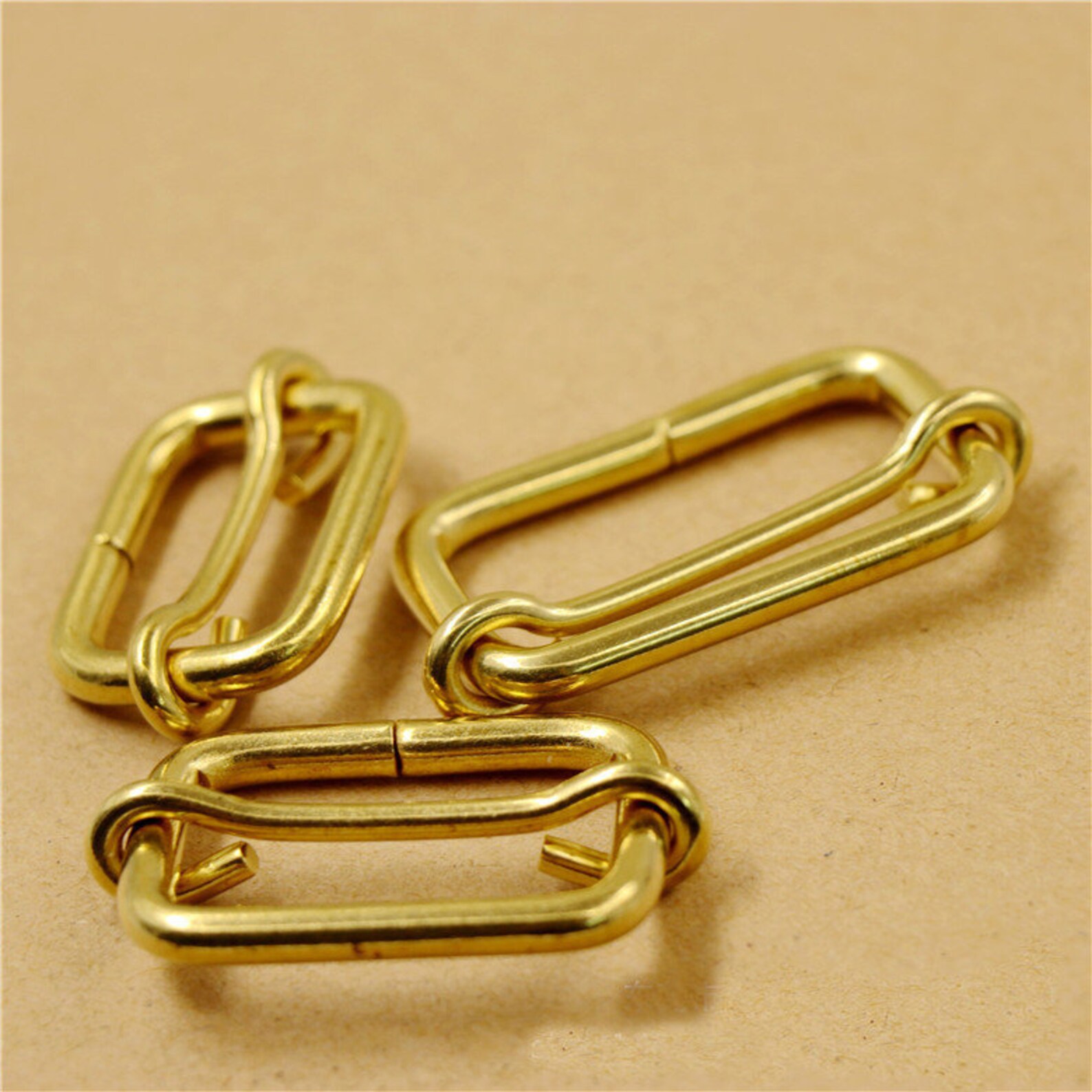 Solid Brass Adjustable Ring Slider Buckle Triglide Adjuster - Etsy