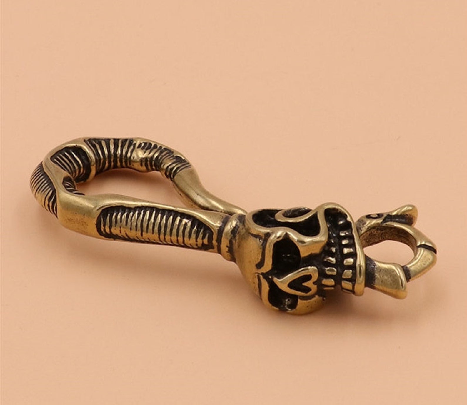 Solid Brass U Shape Hook 68mm 2 11/16 Belt Key Ring - Etsy