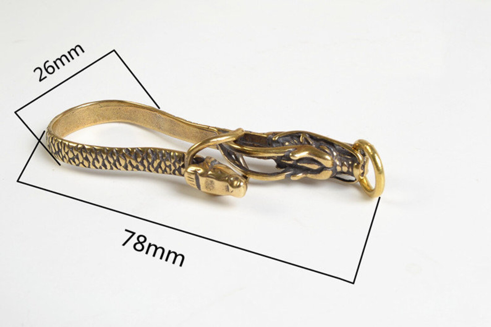 Solid Brass Keychain Keyring 1 3 Inch Coil Fob Decor Connector - Etsy