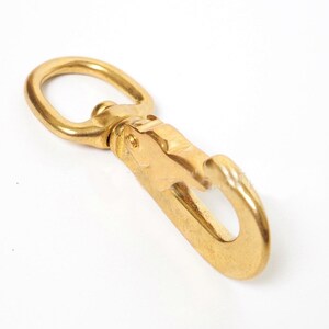 Solid Brass Beefy Bolt Snap Hook Swivel Eye Lobster Clasp Clip Spring Strap Belt Buckle Dog ...