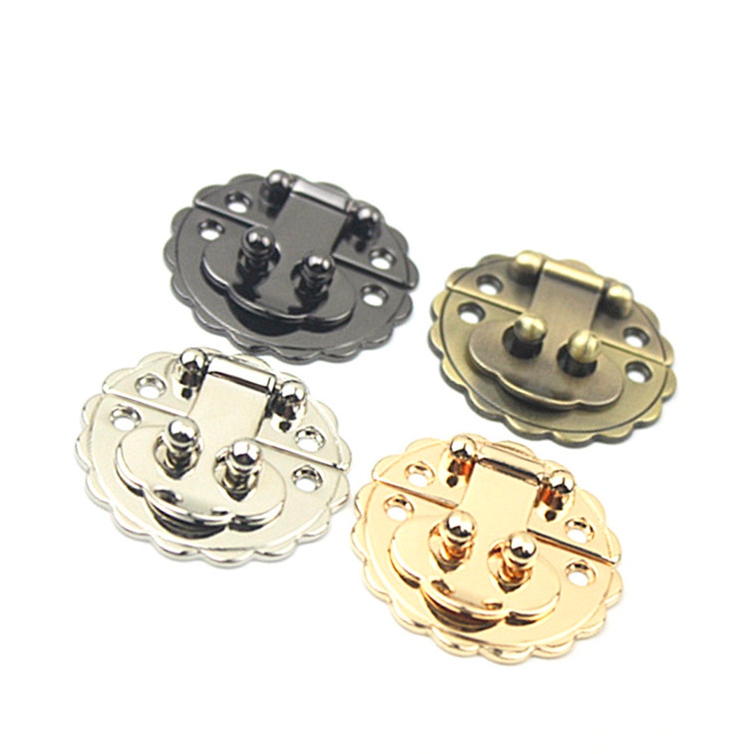 Antique Round Flip Lock Bag Hardware Gold Silver Gunmetal Bronze 1/10 ...