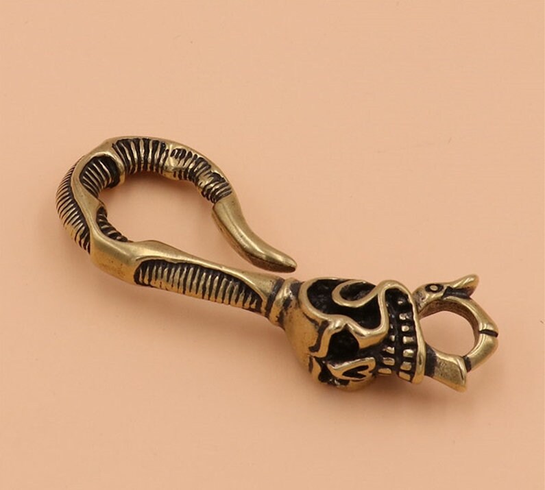 Solid Brass U Shape Hook 68mm 2 11/16 Belt Key Ring - Etsy