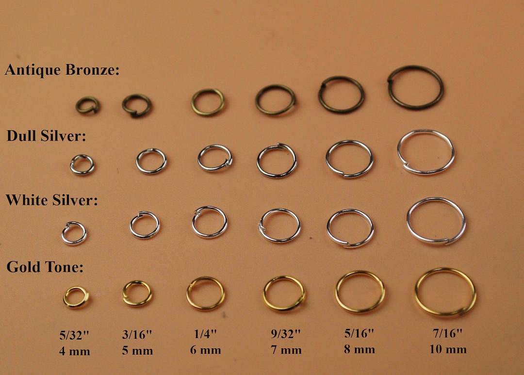 Round Open Jump Rings Thin Connector Link Attach Charm Clasp 4 5 6 7 8 ...