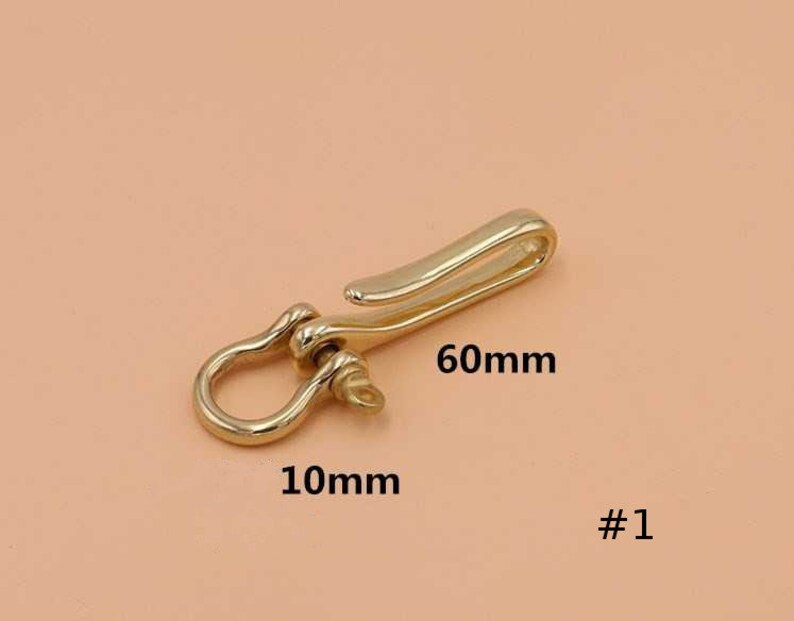 Raw Solid Brass Hook Fish Key Chain Keyring Fob Decor - Etsy