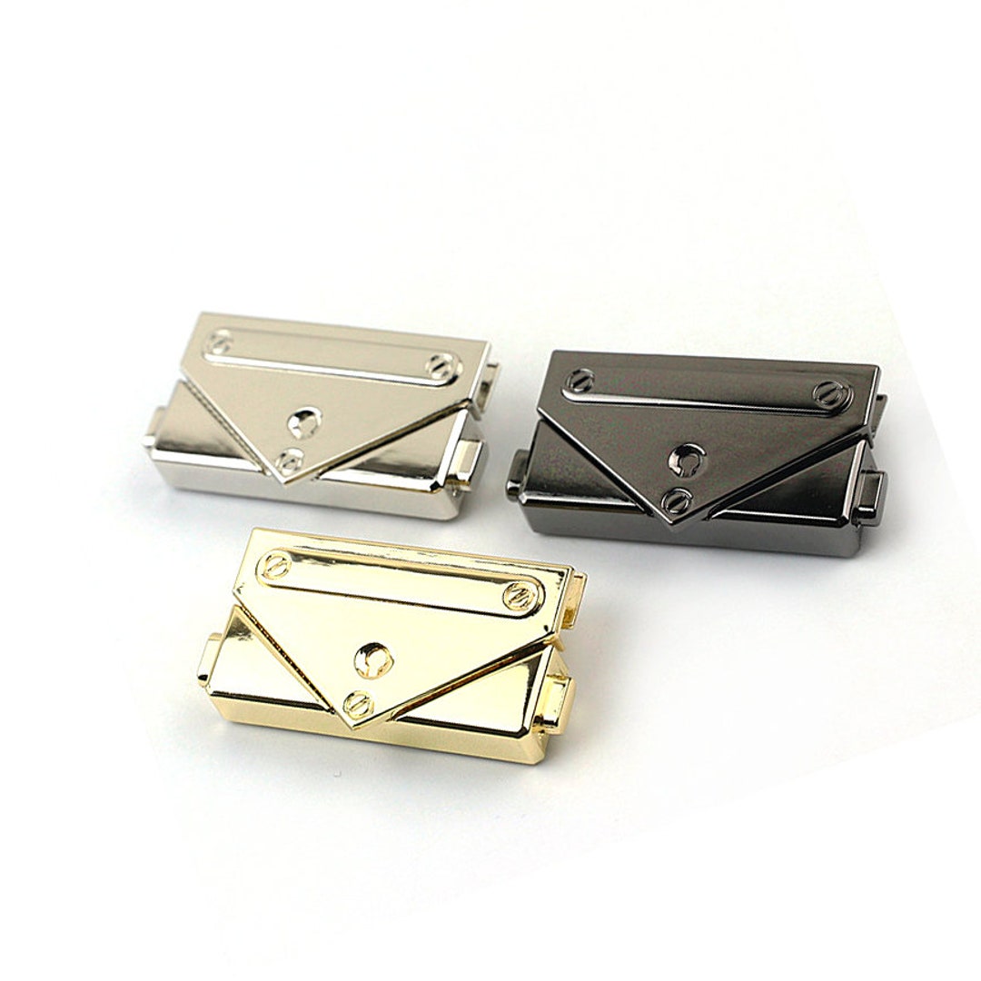 Rectangle Flip Lock Bag Hardware Gold Silver Gunmetal Black 1/10 Pcs ...