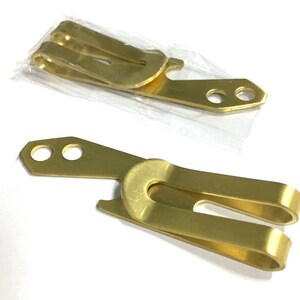 Raw Solid Brass Money Clip 3" Vintage Decor Connector Holder DIY Copper ...